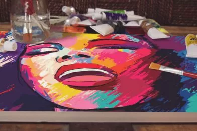 Colourful Abstract African Woman One - Paint My Numbers